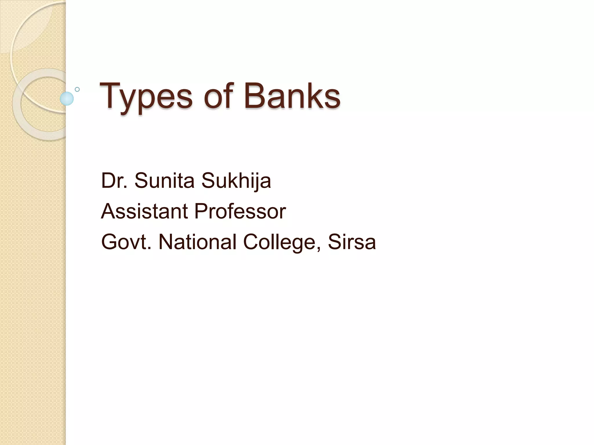 Types of banks | PPTX