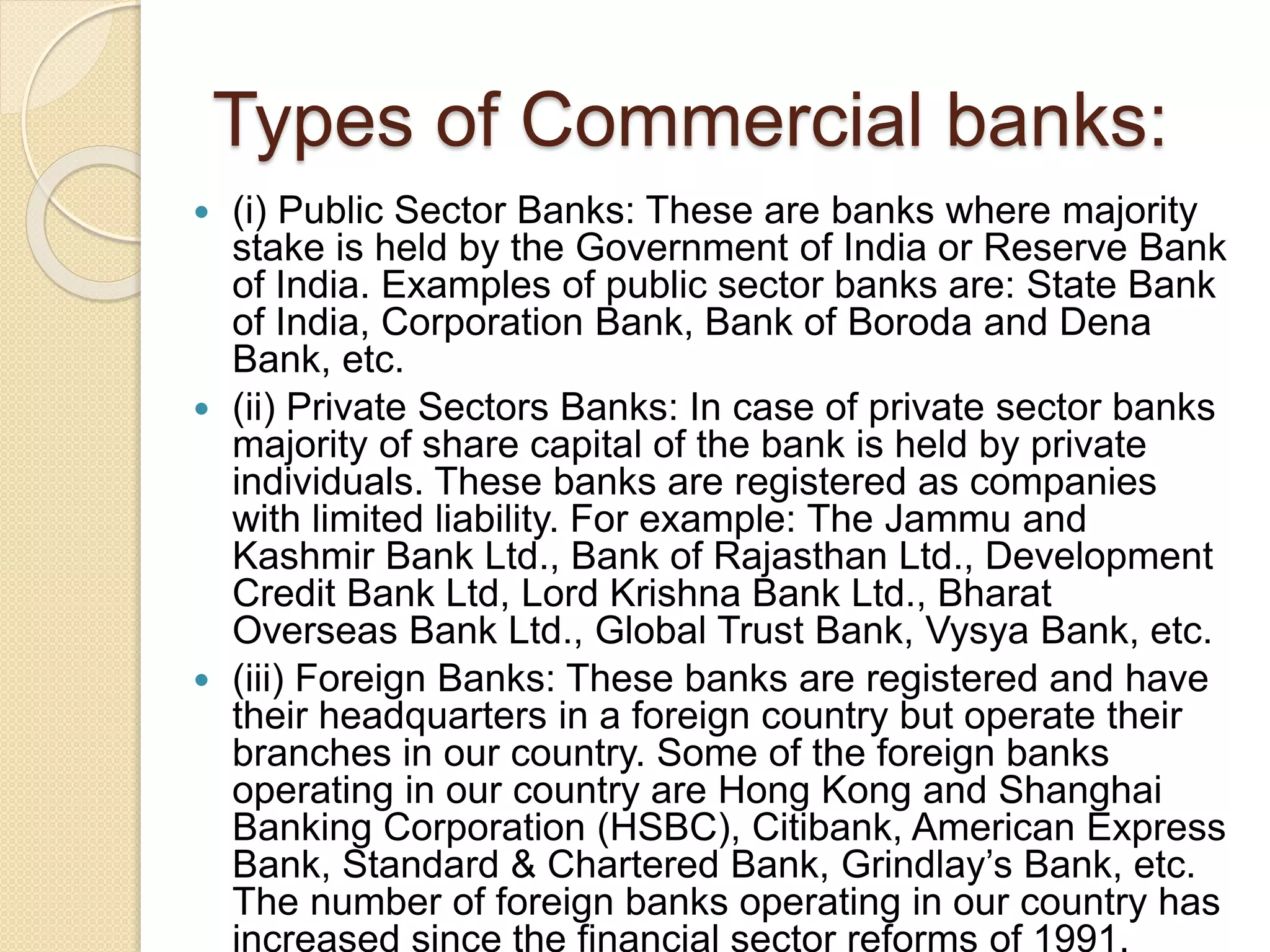Types of banks | PPTX