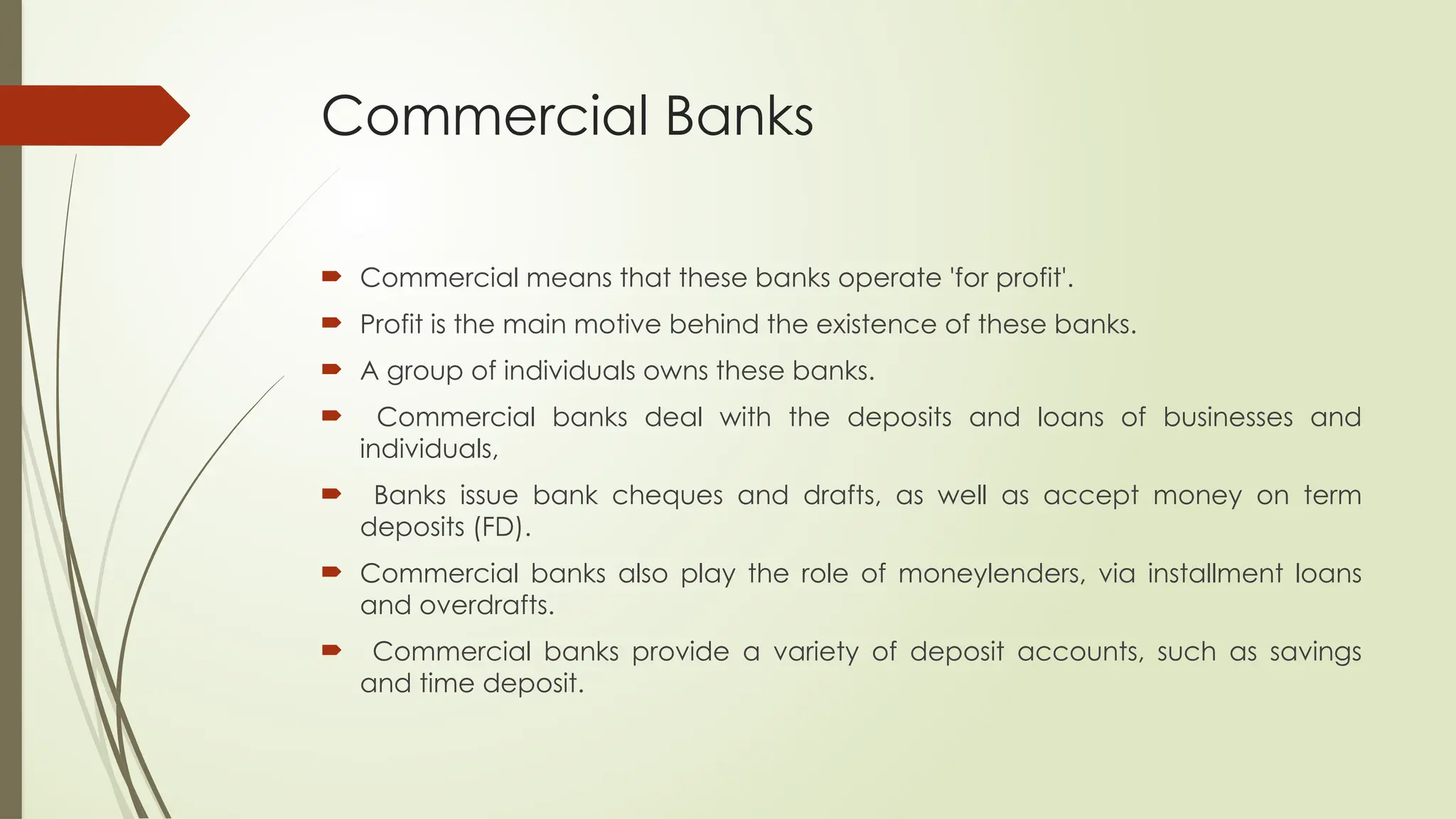 Types Of Banks - Functions of commercial Banks | PPTX