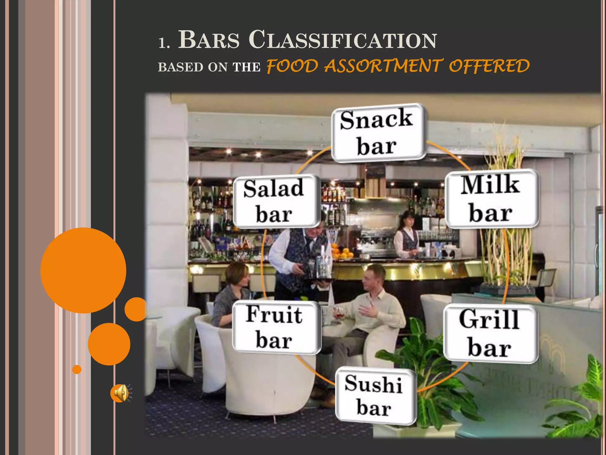Types of bars & food service | PPTX