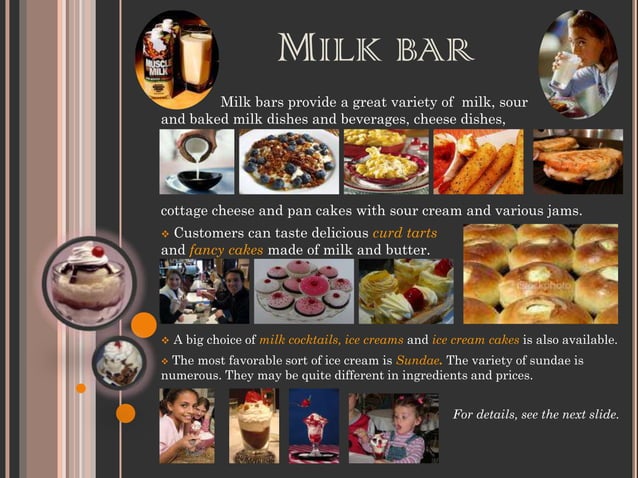 Types of bars & food service | PPTX