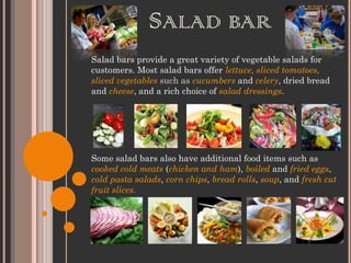 Types of bars & food service | PPTX