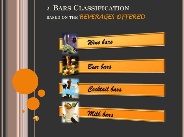 Types of bars & food service | PPTX