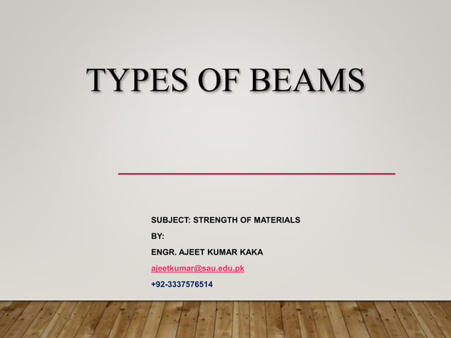 Types of beam | PPTX | Geology | Science