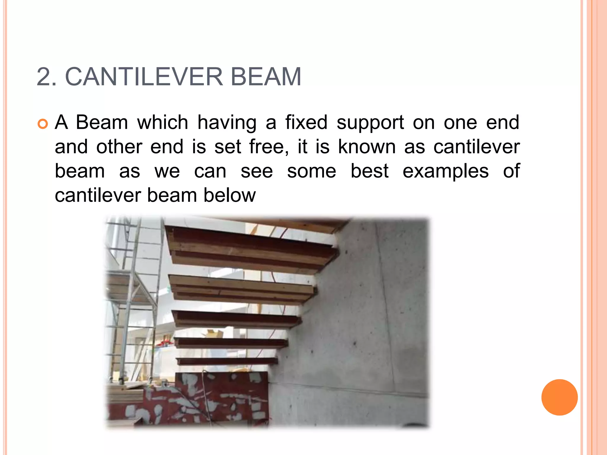 Types of beam & types of supports | PPTX