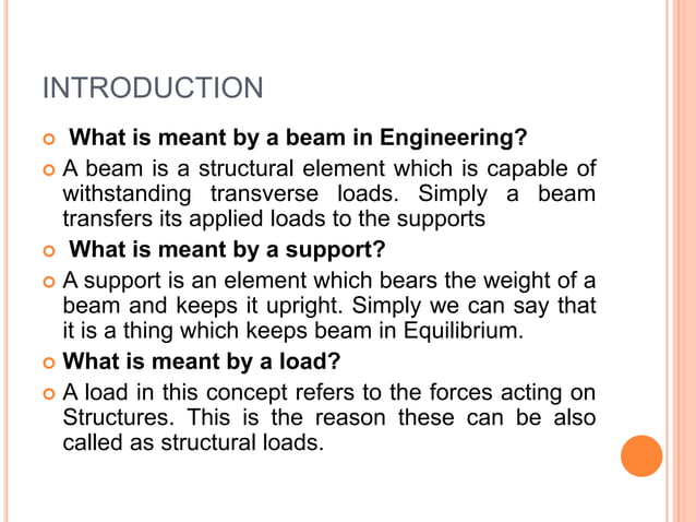 Types of beam & types of supports | PPTX | Physics | Science