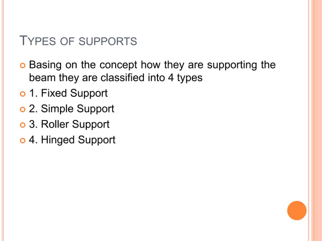 Types of beam & types of supports | PPTX | Physics | Science
