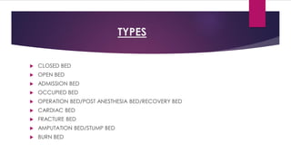 Types of bed in Nursing | PDF