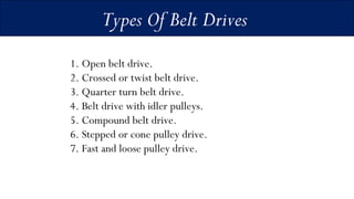 Types of Belt Drives | PPT