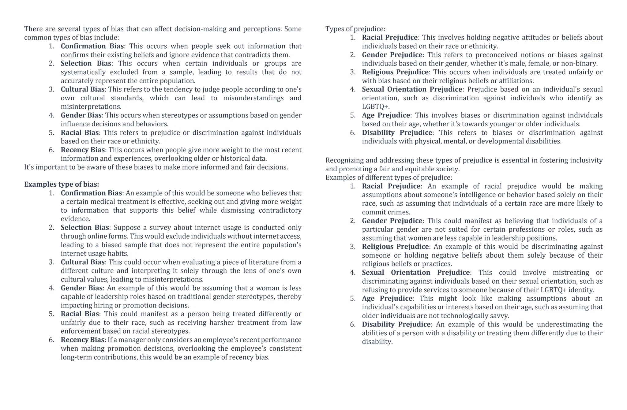Age Prejudice TYPES OF BIAS_TYPES OF PREJUDICE | DOCX