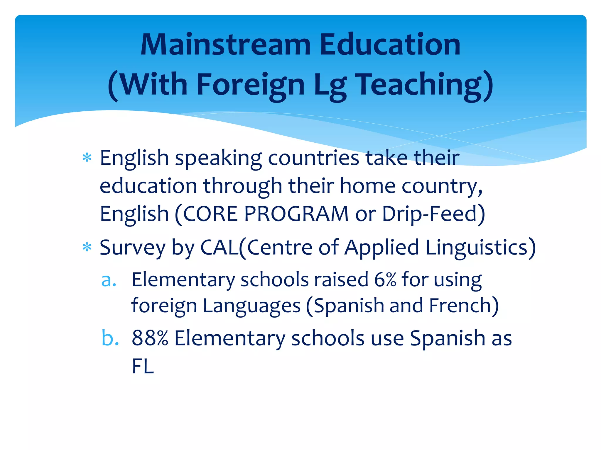 Types of bilingual education Collin Baker | PPTX