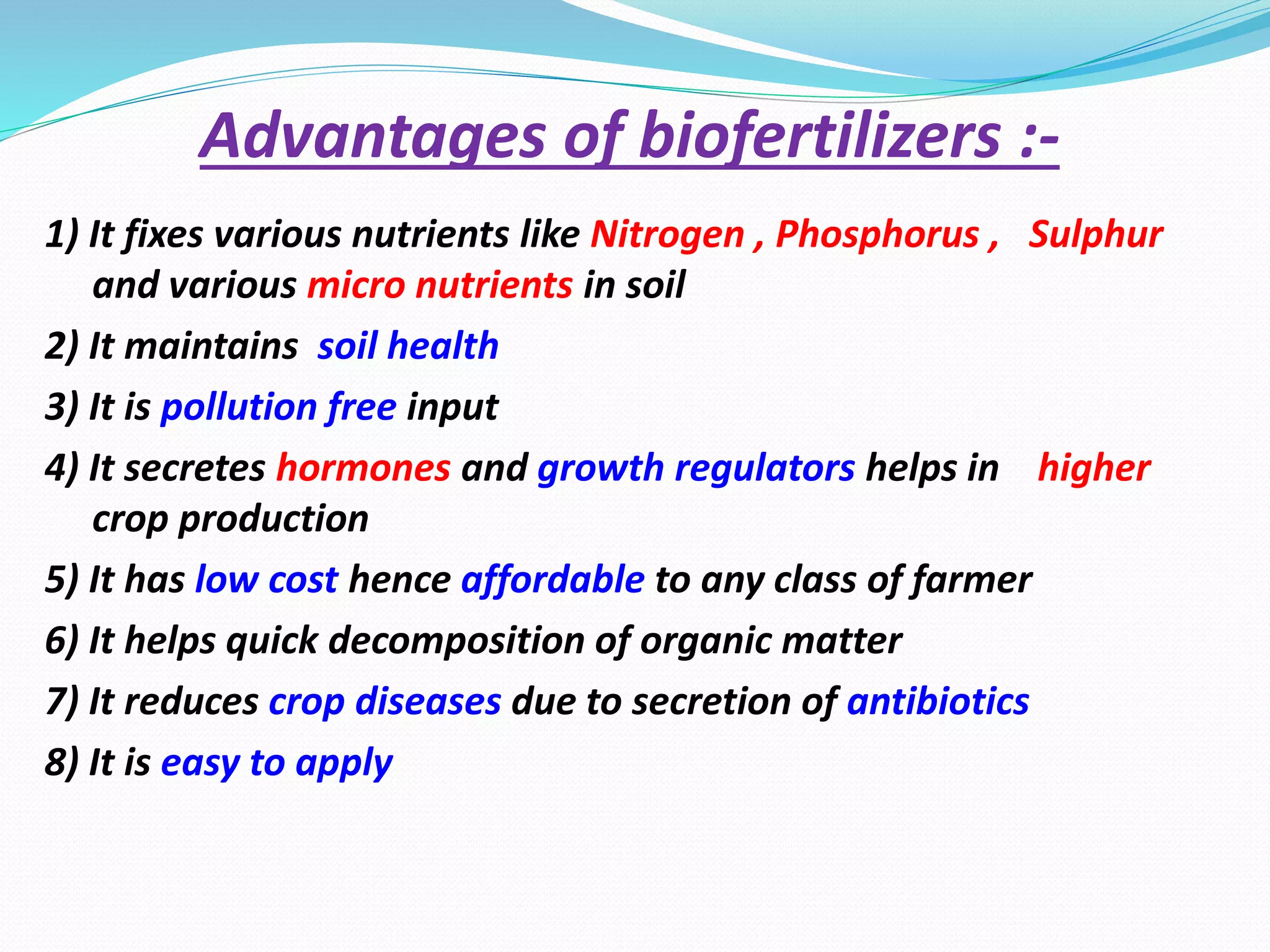 Types of biofertilizers | PPTX