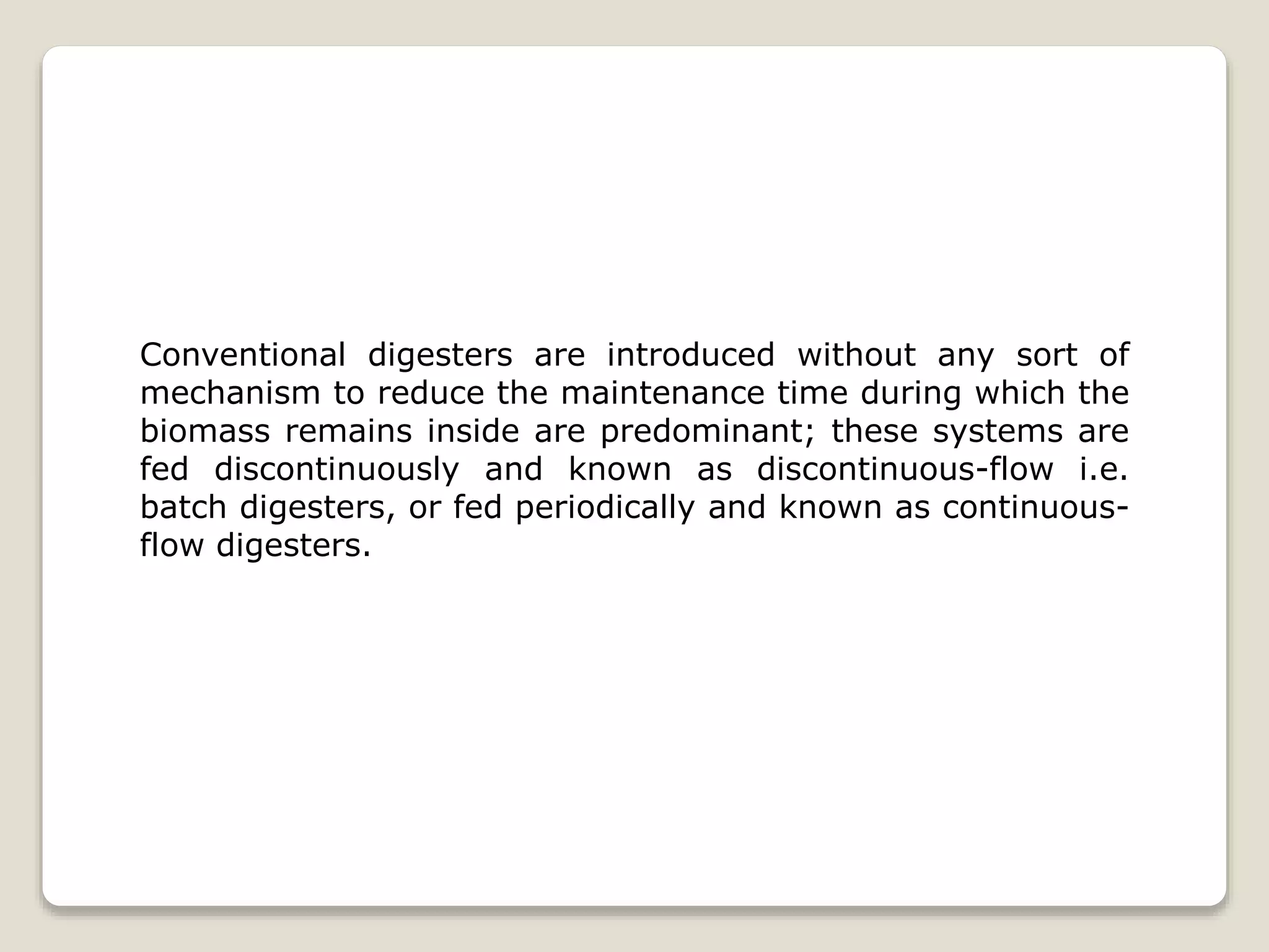Types of biogas plant digester | PPTX