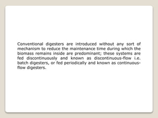 Types of biogas plant digester | PPTX