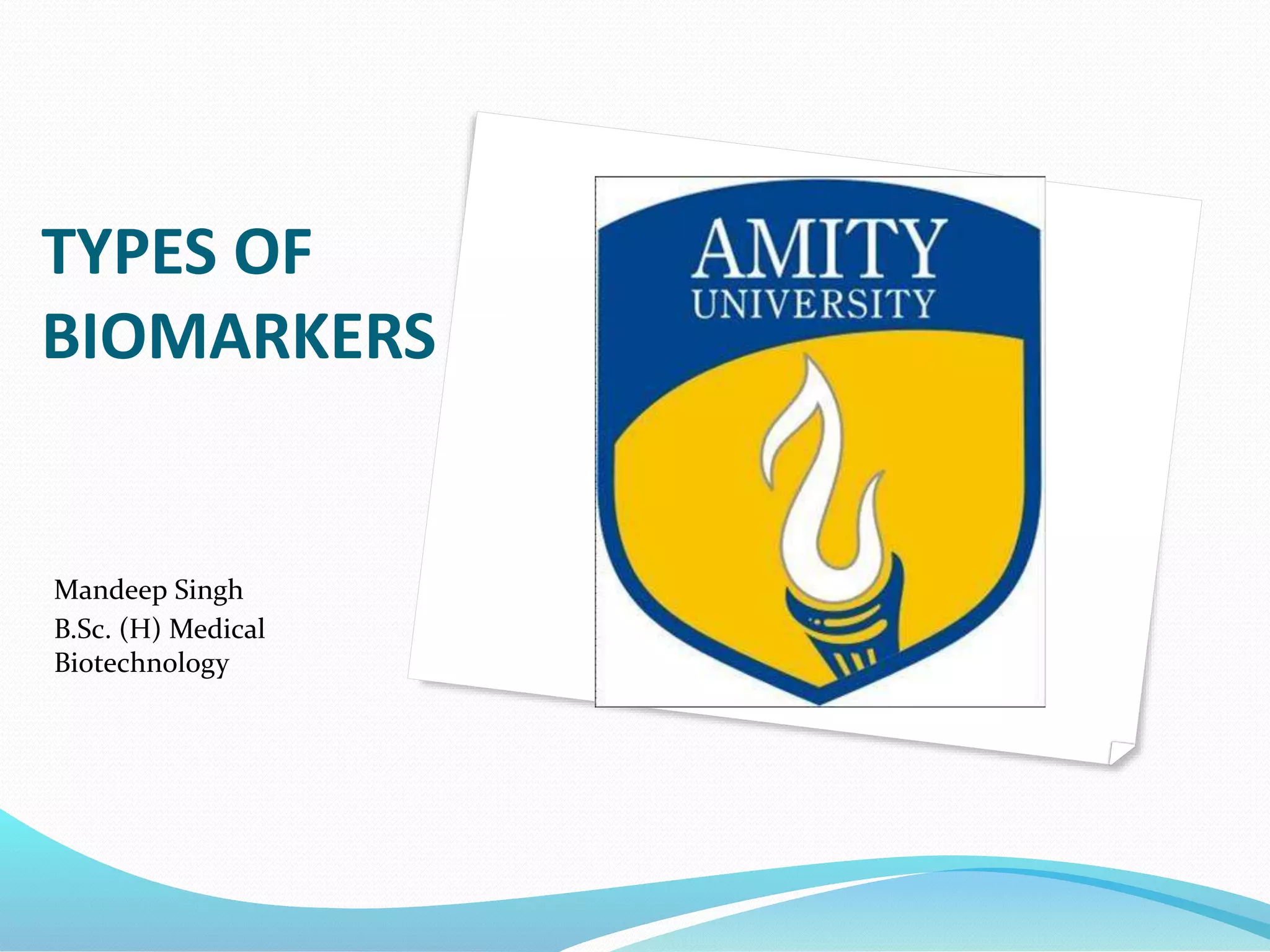 Types of Biomarkers | PPT Types of Biomarkers | PPT