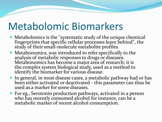 Types of Biomarkers | PPTX
