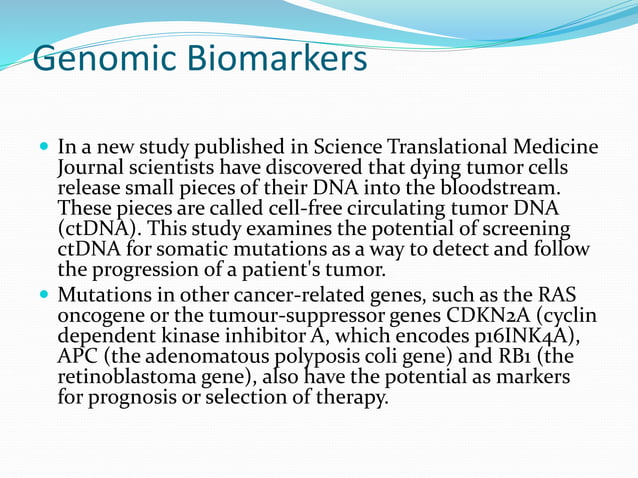 Types of Biomarkers | PPTX