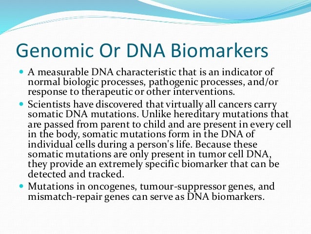 Types of Biomarkers