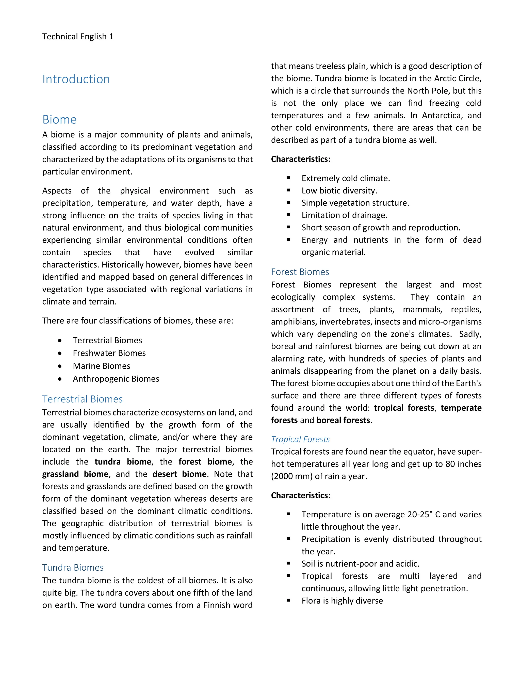 Types_of_biomes.pdf and characteristic.. | PDF