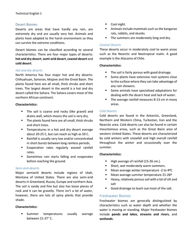 Types_of_biomes.pdf and characteristic.. | PDF | Geography | Science