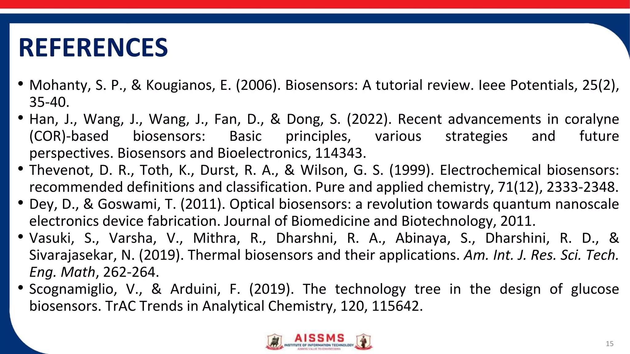 Types of Biosensors | PPTX