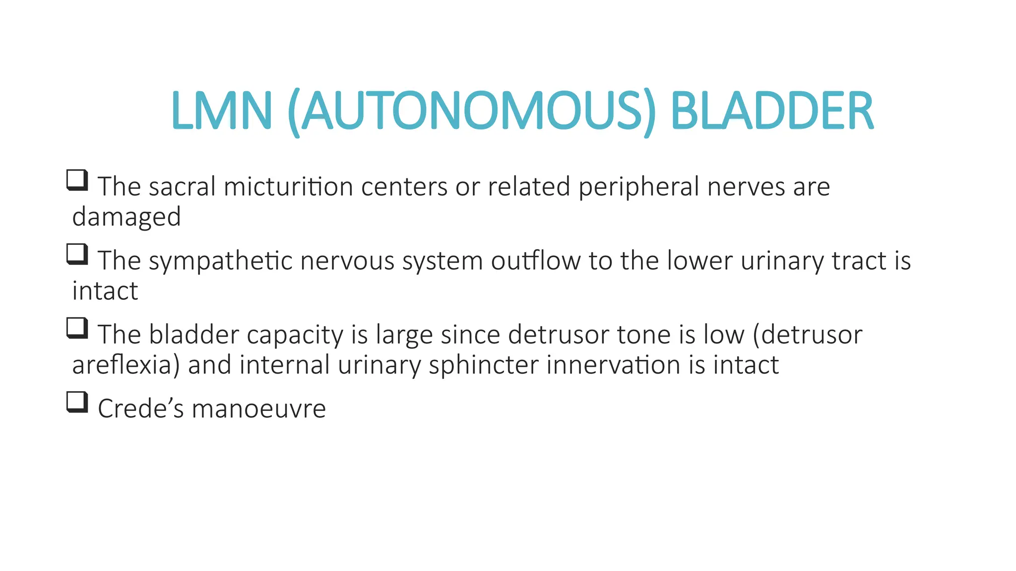 Various types of bladder dysfunction.pptx