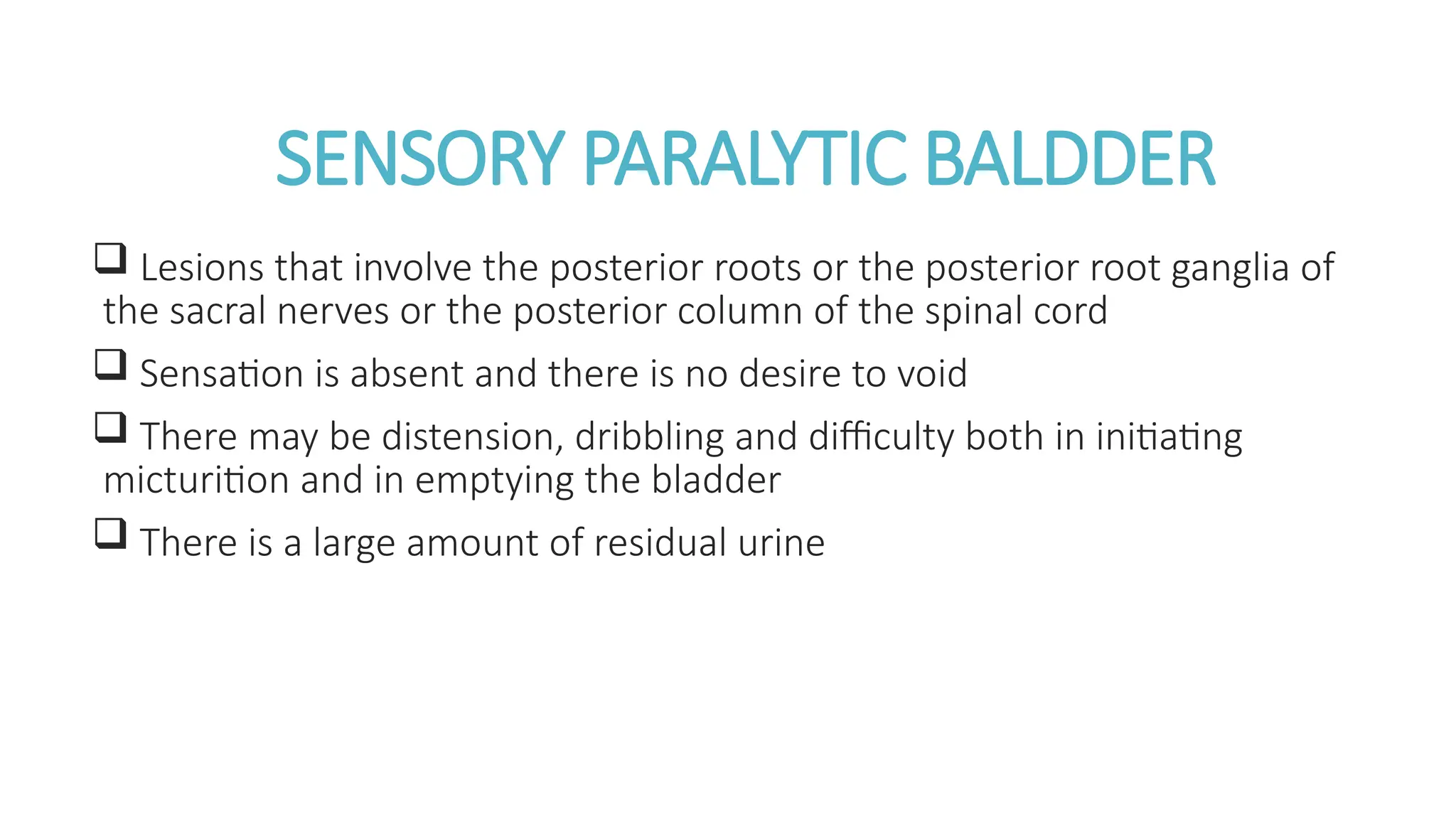 Various types of bladder dysfunction.pptx