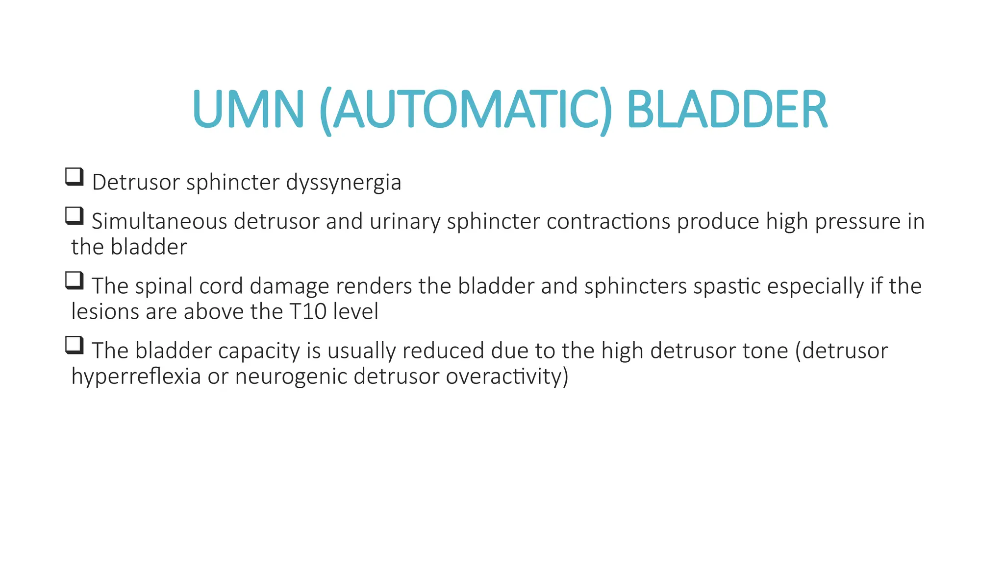Various types of bladder dysfunction.pptx