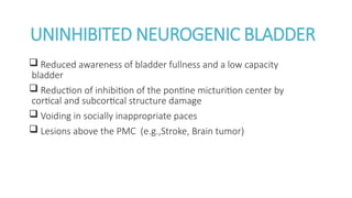 Various types of bladder dysfunction.pptx