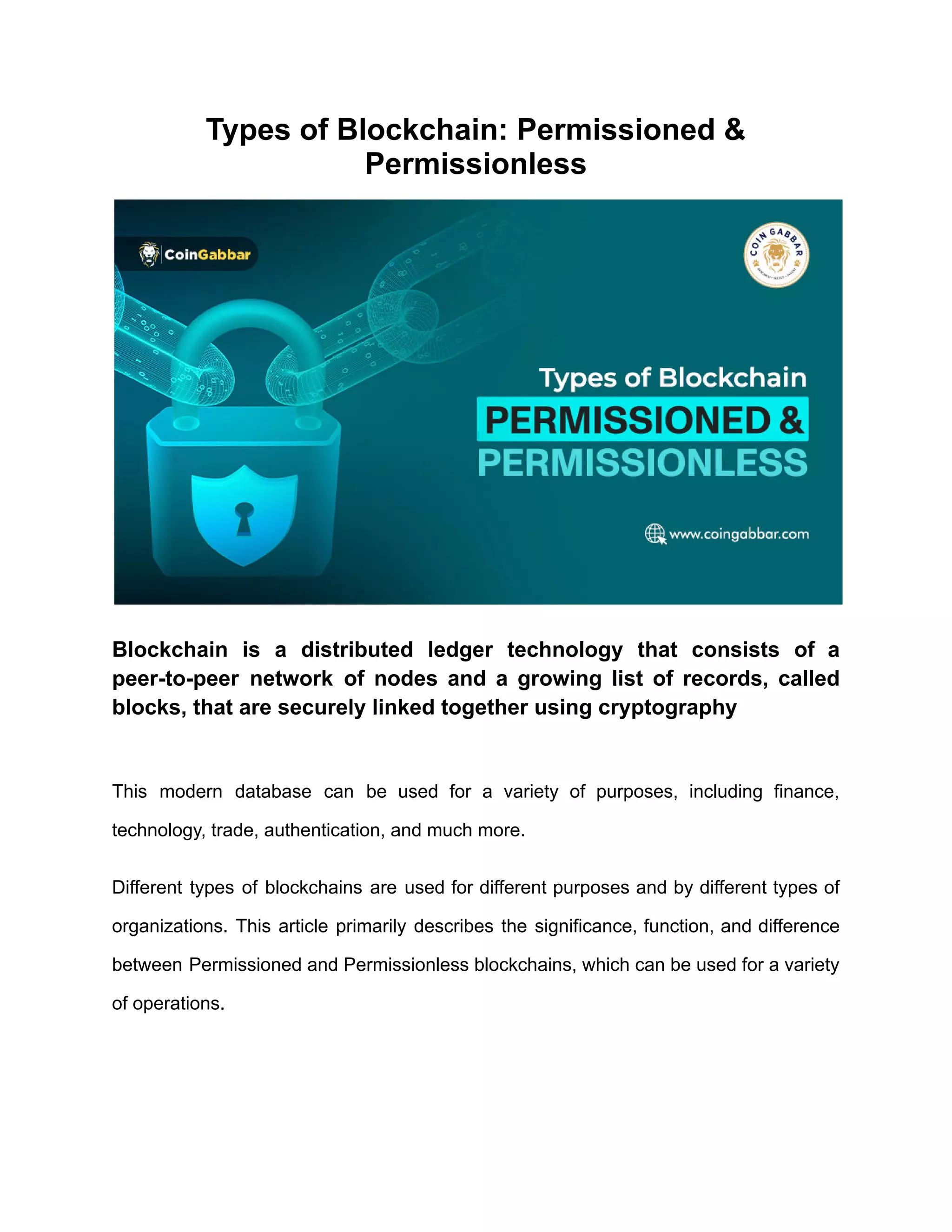 Types of Blockchain_ Permissioned & Permissionless.pdf