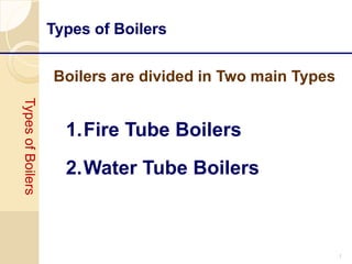 Different Types of Boilers and it's terminology, | PDF