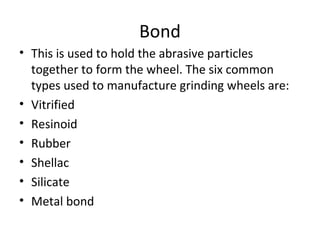Type of grinding wheels | PPT