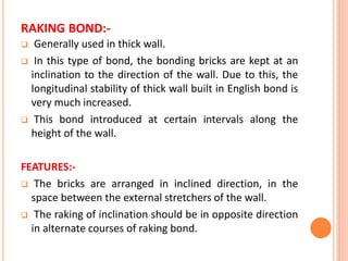 Types of bond in brick masonry | PPTX