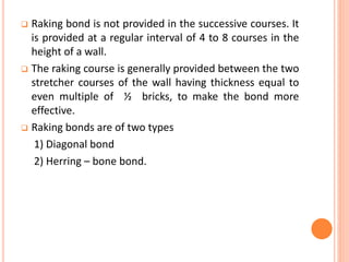 Types of bond in brick masonry | PPTX