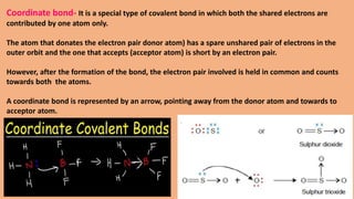Types Of Chemical Bonds- Ionic Bond,Covalent Bonds,Coordinate Bonds ...