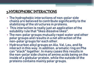 TYPES OF BONDs IN PROTEINS.ppt by UMNA FATIMA- BIOMEDx | PPTX