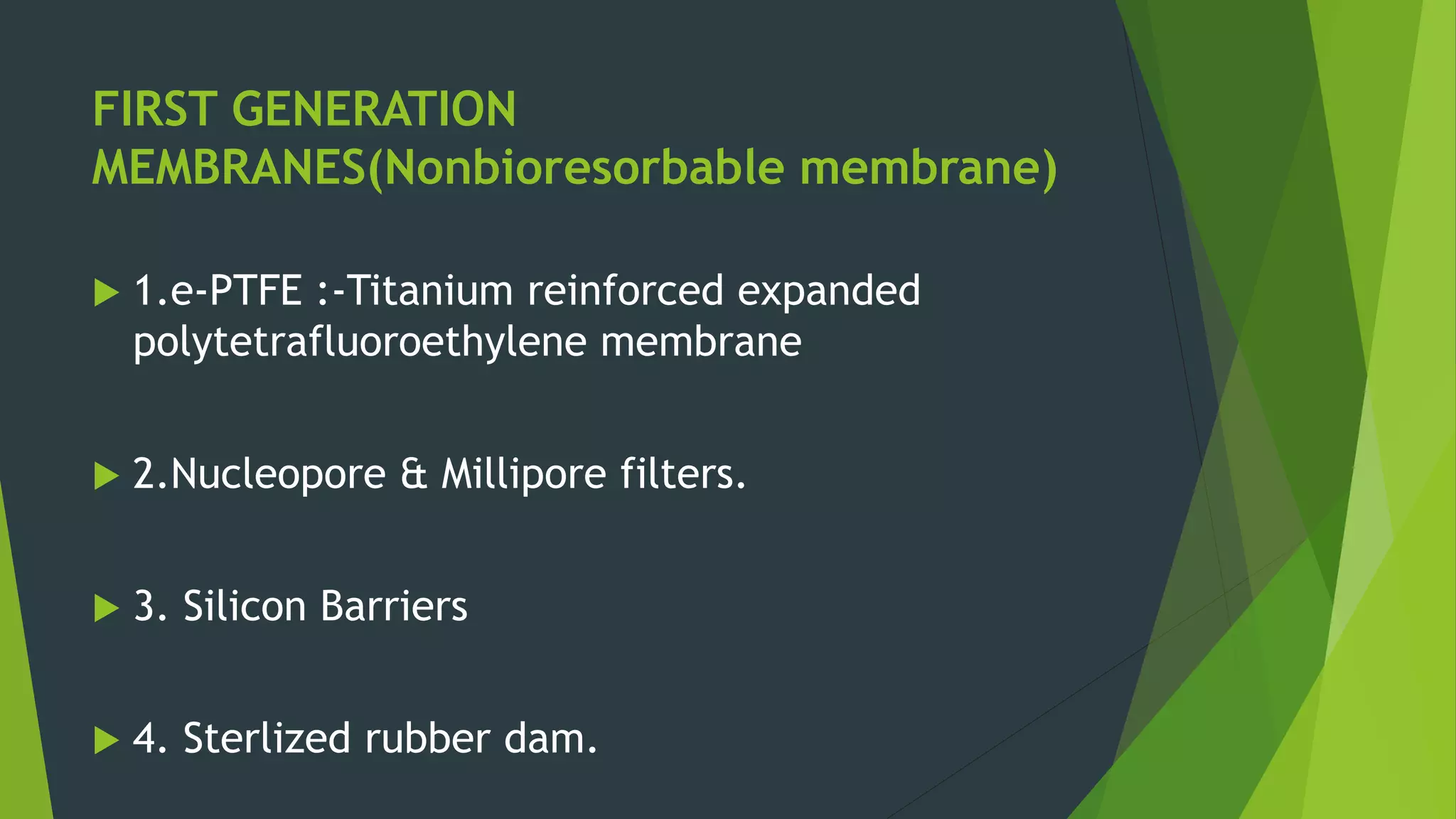 Types of bone and membrane used in guided tissue regeneration | PPTX