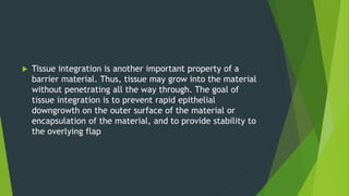 Types of bone and membrane used in guided tissue regeneration | PPTX