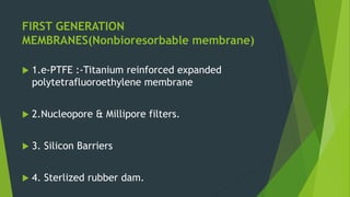 Types of bone and membrane used in guided tissue regeneration | PPTX