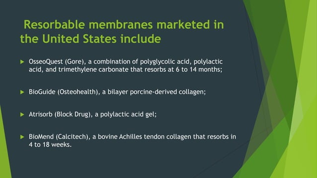 Types of bone and membrane used in guided tissue regeneration | PPTX ...