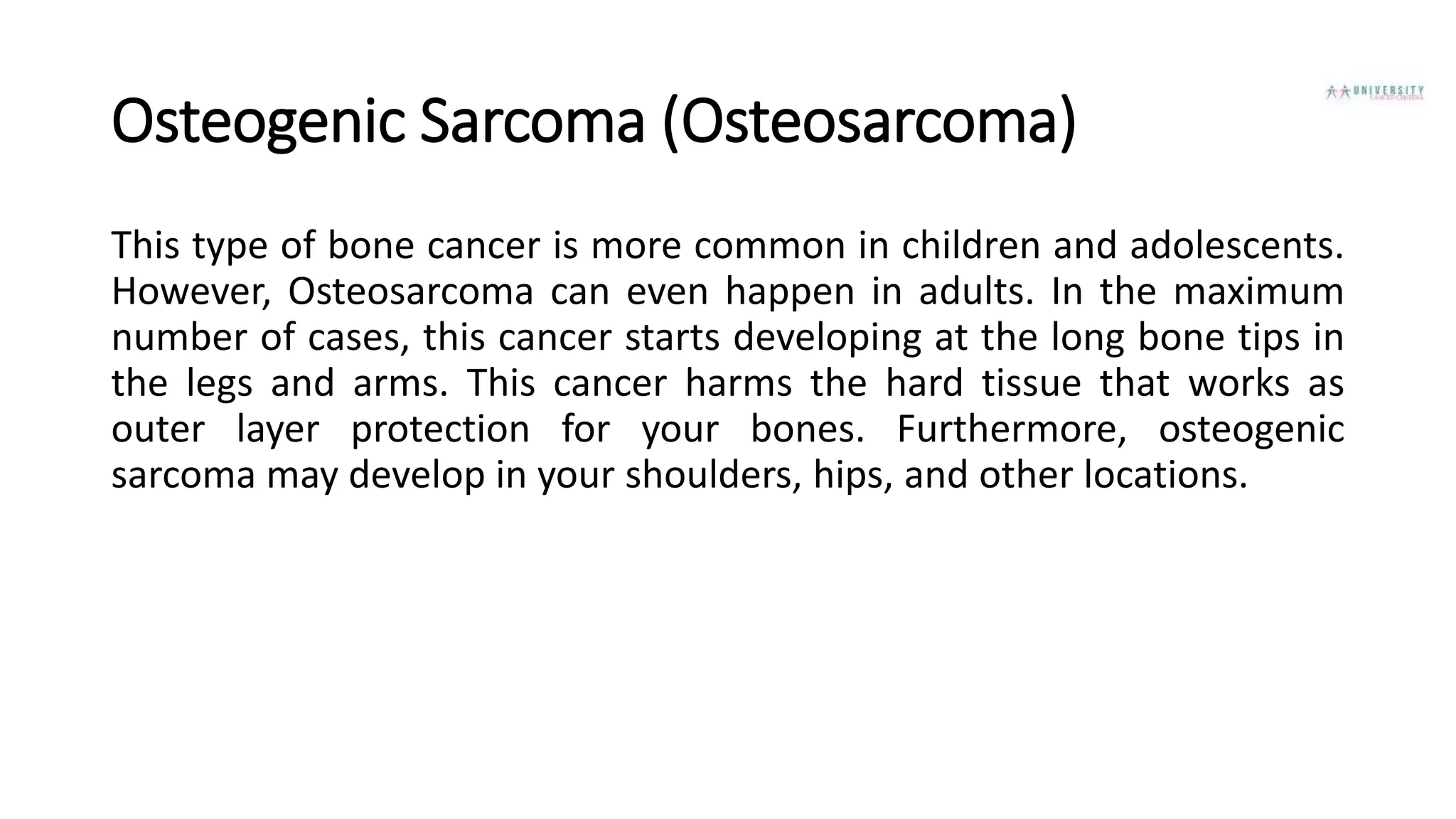 Types of Bone Cancer | PPTX