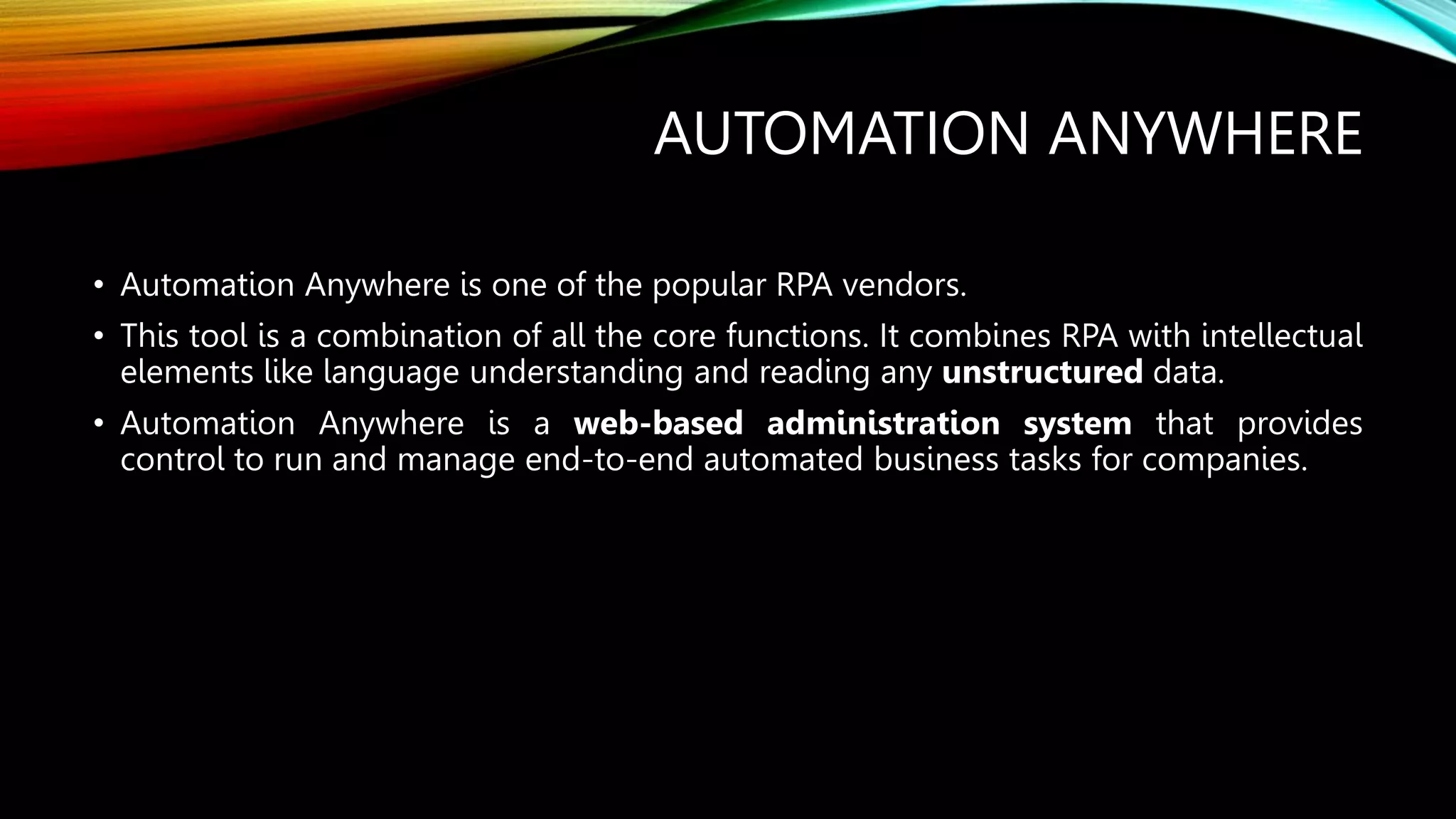 Types of RPA BOT and Tools | PPTX | Internet | Computing