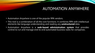 Types of RPA BOT and Tools | PPT