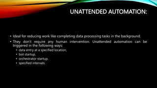 Types of RPA BOT and Tools | PPTX | Internet | Computing