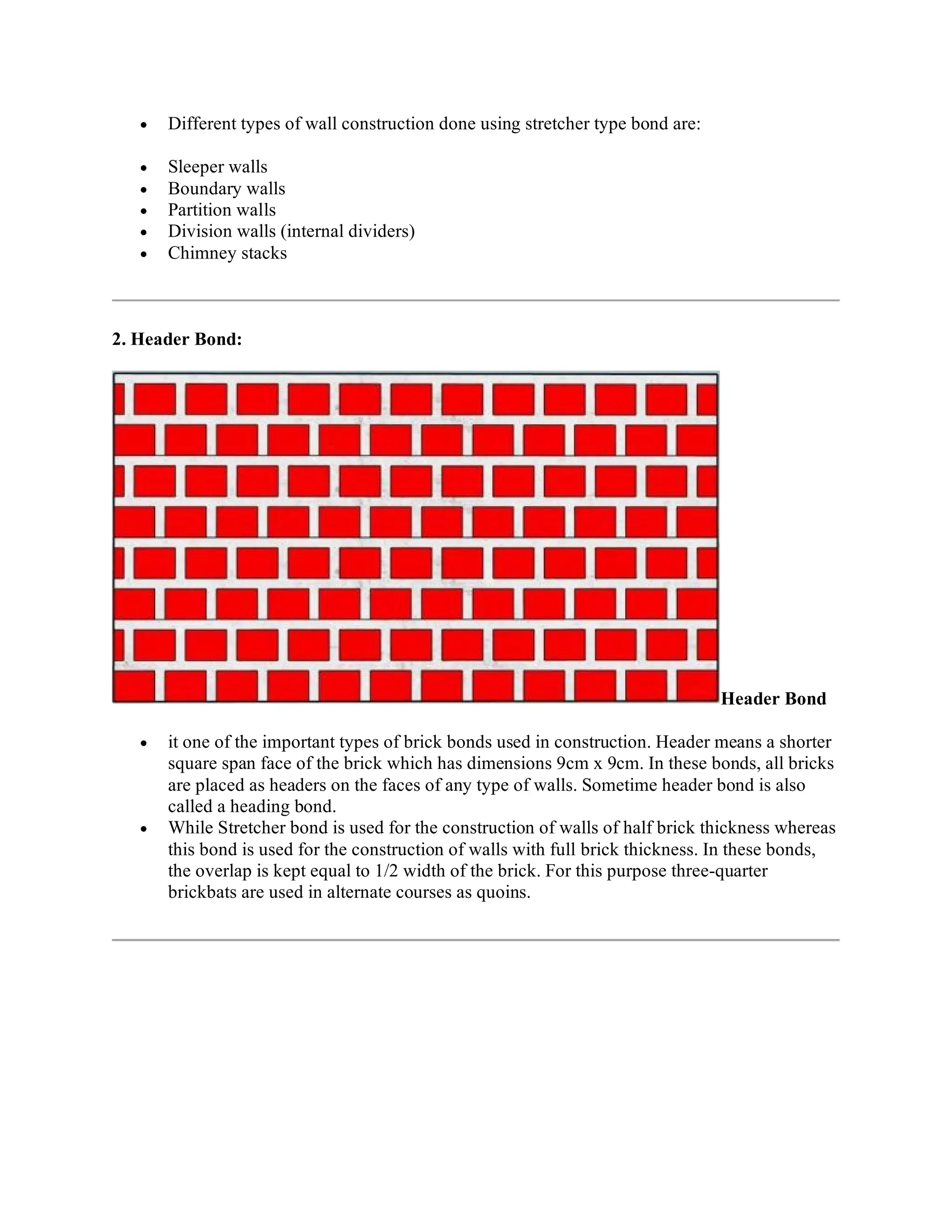 There are many types of brick bonds listed | PDF