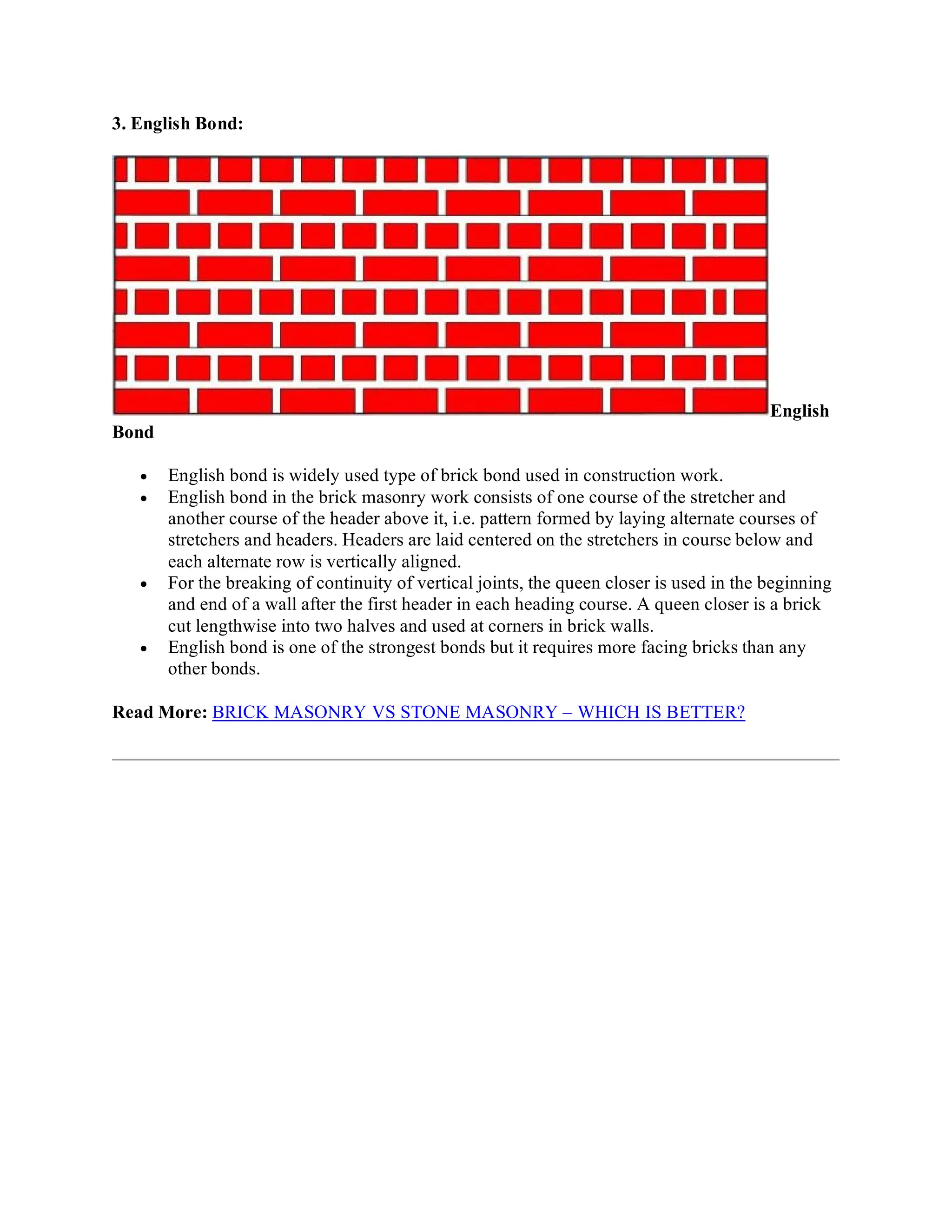 There are many types of brick bonds listed | PDF