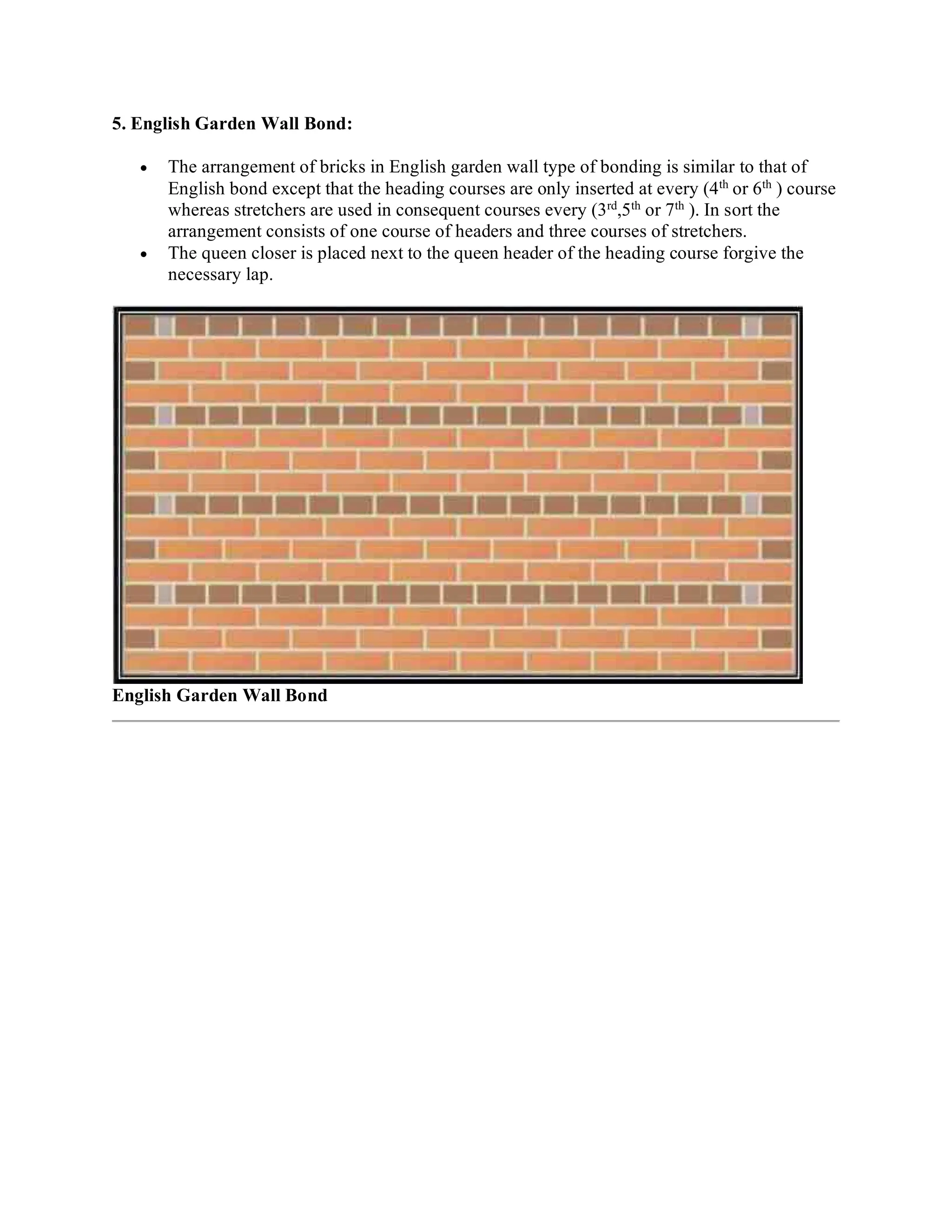 There are many types of brick bonds listed | PDF
