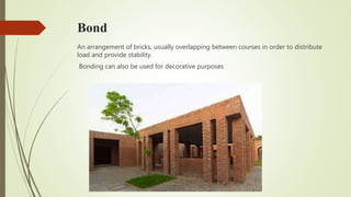 Types of bricks and its bonds | PPTX