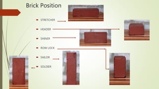 Types of bricks and its bonds | PPTX