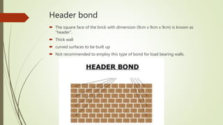 Types of bricks and its bonds | PPTX
